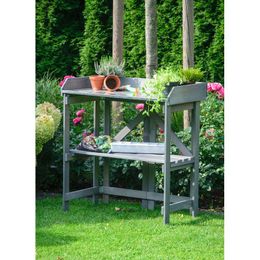 Dobar Pflanztisch BxTxH: 85x44x89 cm grau B/H/T: 85cm x 89cm x 44cm