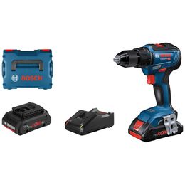 Bosch Professional Akku-Schrauber &raquo;GSR 18V-55 Professional&laquo; Set, b&uuml;rstenloser Motor, mit 2 Akkus und Ladeger&auml;t blau