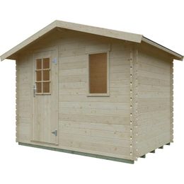 Kiehn-Holz Gartenhaus &raquo;Auerberg&laquo; aus naturbelassenem Fichtenholz beige Holzwerkstoff