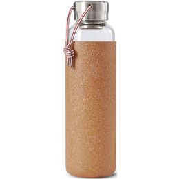 black+blum Trinkflasche stylisch und auslaufsicher, 600 ml braun Borosilikatglas 600ml