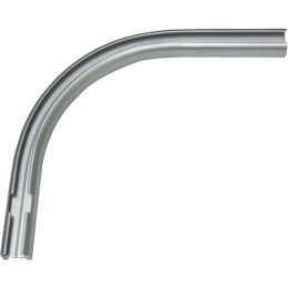 Gardinia Gardinenschiene &raquo;Rundbogen&laquo; 1 l&auml;ufig-l&auml;ufig Fixma&szlig; f&uuml;r Aluminiumschiene 13 mm silber B/L: 12cm, 1 Stk., 90, 1 l&auml;ufig, links