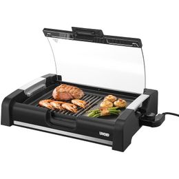 Unold Elektro Tischgrill &raquo;Edel 58535&laquo; 1650 W schwarz Glasdeckel als Spritzschutz mit Sicherheitsverriegelung