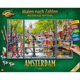 Schipper Malen nach Zahlen &raquo;Meisterklasse Triptychon - Amsterdam&laquo; Made in Germany bunt Einheitsgr&ouml;&szlig;e