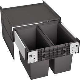 Blanco M&uuml;lltrennsystem &raquo;Select II 50/2&laquo; 2 Beh&auml;lter Kunststoff, Stahlblech, 500 mm Untermass schwarz Kunststoff B/H/T: 40cm x 36cm x 47cm, 38 l