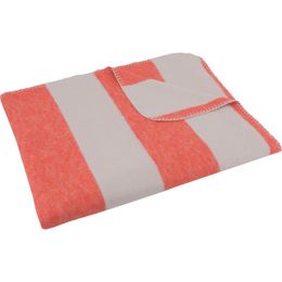 SETEX Wohndecke &raquo;Kuscheldecke&laquo; mit Streifen, Kuscheldecke orange Baumwolle, Polyester