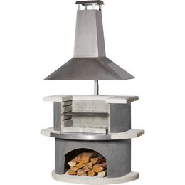 Buschbeck Grillkamin &raquo;Z&uuml;rich&laquo; BxTxH: 110x65x210 cm grau B/H/T: 110cm x 65cm