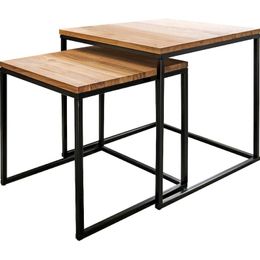PAROLI Beistelltisch braun B/H/T: 45cm x 47cm x 45cm