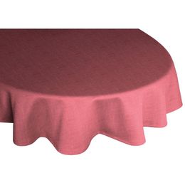 WIRTH Tischdecke &raquo;WIESSEE&laquo; oval rosa Baumwolle, Leinen, Modal