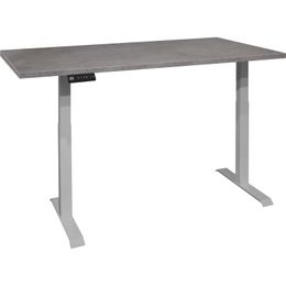 M&auml;usbacher Schreibtisch &raquo;Big System Office&laquo; Breite 140 cm, elektrisch h&ouml;henverstellbar silber B/H/T: 140cm