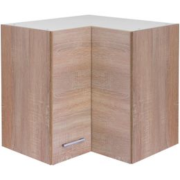 Flex-Well Eckh&auml;ngeschrank &raquo;Samoa&laquo; (B x H x T) 60 x 54,8 x 32 cm braun Holzwerkstoff Sonoma Eiche, B/H/T: 60cm x 55cm x 32cm, T&uuml;ren: 2 Stk.