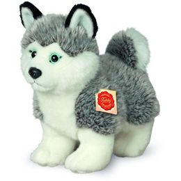 HERMANN TEDDY ORIGINAL Kuscheltier &raquo;Husky stehend, 23 cm&laquo; zum Teil aus recyceltem Material grau Einheitsgr&ouml;&szlig;e Kuscheltier