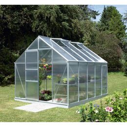 Vitavia Gew&auml;chshaus &raquo;Merkur 8300&laquo; silber B/H/T: 254cm x 317cm