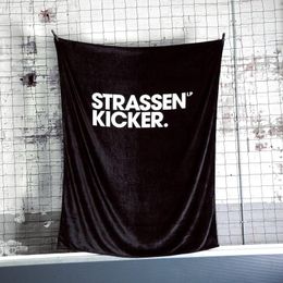 Herding Wohndecke &raquo;Stra&szlig;enkicker&laquo; samtweiche Wellsoft-Decke, Kuscheldecke schwarz Polyester B/L: 150cm x 200cm
