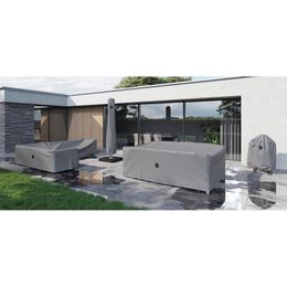siena GARDEN Gartenm&ouml;bel-Schutzh&uuml;lle &raquo;AquaShield&laquo; Sitzgruppenh&uuml;lle 200x150x100 cm grau Polyester B/H/L: 150cm x 100cm x 200cm