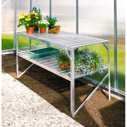 Vitavia Pflanztisch BxTxH: 121x54x76 cm silber B/H/T: 121cm x 76cm x 54cm