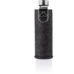 Equa Trinkflasche &raquo;Mismatch&laquo; Borosilikatglas, mit Filzcover und Metallgriff silber Borosilikatglas 750ml