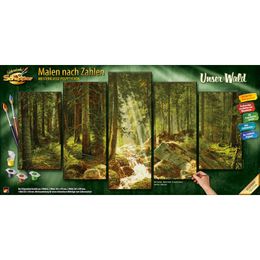 Schipper Malen nach Zahlen &raquo;Meisterklasse Polyptychon - Unser Wald&laquo; Made in Germany bunt Einheitsgr&ouml;&szlig;e