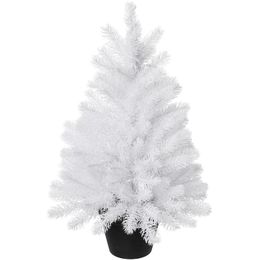 Creativ deco K&uuml;nstlicher Weihnachtsbaum &raquo;Weihnachtsdeko, k&uuml;nstlicher Christbaum, Tannenbaum&laquo; im Topf wei&szlig; Kunststoff H: 60cm bis