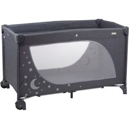 BABYGO Baby-Reisebett &raquo;Moonstars, grey&laquo; grau Liegefl&auml;che B/L: 60cm x 120cm, kein H&auml;rtegrad Baby-Reisebett