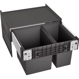 Blanco M&uuml;lltrennsystem &raquo;Select II 60/2&laquo; 2 Beh&auml;lter Kunststoff, Stahlblech, 600 mm Untermass schwarz Kunststoff B/H/T: 40cm x 36cm x 57cm, 49 l