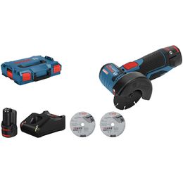 Bosch Professional Akku-Winkelschleifer &raquo;GWS 12V-76&laquo; mit 2 Akkus und Schnellladeger&auml;t schwarz Einfache Verstellung der Schutzhaube ohne Werkzeuge