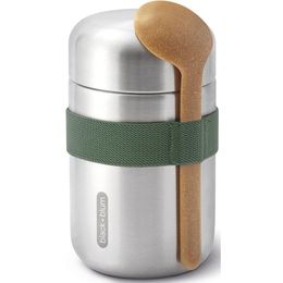 black+blum Thermobecher &raquo;Food Flask&laquo; h&auml;lt Speisen lange hei&szlig;, auslaufsicher, inkl. L&ouml;ffel, 400 ml gr&uuml;n Edelstahl &Oslash; 9cm x 15cm, 400ml