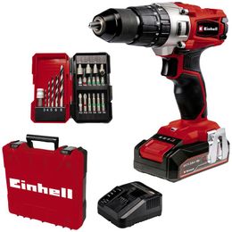 Einhell Akku-Schlagbohrschrauber &raquo;TE-CD 18/2 Li-i +22 (1x2,5 Ah)&laquo; inklusive Koffer, Akku und Ladeger&auml;t rot Inkl. umfangreichem Bit- und Bohrerset mit 22 