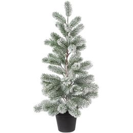 Creativ deco K&uuml;nstlicher Weihnachtsbaum &raquo;Weihnachtsdeko, k&uuml;nstlicher Christbaum, Tannenbaum&laquo; Im Topf; Beschneite Optik gr&uuml;n Kunststoff H: 69cm bis
