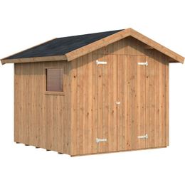 Palmako Ger&auml;tehaus &raquo;Nils&laquo; hellbraun braun Massivholz Einheitsgr&ouml;&szlig;e