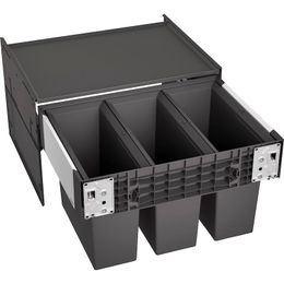 Blanco M&uuml;lltrennsystem &raquo;Select II 60/3&laquo; 3 Beh&auml;lter Kunststoff, Stahlblech, 600 mm Untermass schwarz Kunststoff B/H/T: 40cm x 36cm x 57cm, 45 l