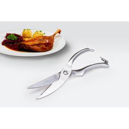 GSD HAUSHALTSGER&Auml;TE Gefl&uuml;gelschere formsch&ouml;n, ideal f&uuml;r Nutzung an Tisch und Tafel, Edelstahl silber Einheitsgr&ouml;&szlig;e