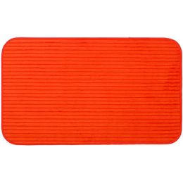 G&ouml;zze Badematte &raquo;Berlin&laquo; H&ouml;he 7 mm rutschhemmend beschichtet fu&szlig;bodenheizungsgeeignet Badteppich, Uni Farben, Cord Optik, waschbar orange Polyester