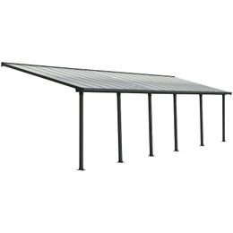 Terrassendach &raquo;Olympia 3x9.71&laquo; BxT: 980x295 cm grau Aluminium, Polycarbonat (PC)