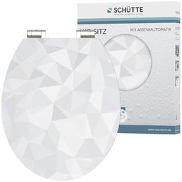 Sch&uuml;tte WC-Sitz &raquo;Diamond&laquo; High Gloss mit MDF Holzkern, mit Absenkautomatik grau MDF - Mitteldichte Holzfaserplatte Einheitsgr&ouml;&szlig;e