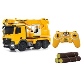 Jamara RC-LKW &raquo;Schwerlastkran Mercedes Liebherr 2,4GHz gelb&laquo; mit Programmierfunktion gelb Einheitsgr&ouml;&szlig;e RC-LKW