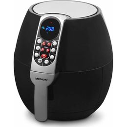 Medion Hei&szlig;luftfritteuse &raquo;MD17320&laquo; 1500 W 8 praktische Automatikprogramme schwarz Einheitsgr&ouml;&szlig;e Hei&szlig;luftfritteuse