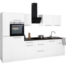 Wiho-K&uuml;chen wiho K&uuml;chen K&uuml;chenzeile &raquo;Unna&laquo; mit E-Ger&auml;ten, Breite 310 cm wei&szlig; B/H/T: 310cm x 60cm, Elektro-Kochfeld