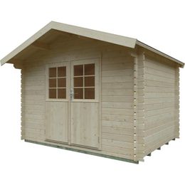 Kiehn-Holz Gartenhaus &raquo;Calviusberg&laquo; aus naturbelassenem Fichtenholz beige Holzwerkstoff