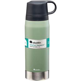 Aladdin Thermoflasche &raquo;CitzPark Thermavac&laquo; Edelstahl, 1.1 Liter gr&uuml;n Edelstahl, Polypropylen (PP) 1.100ml
