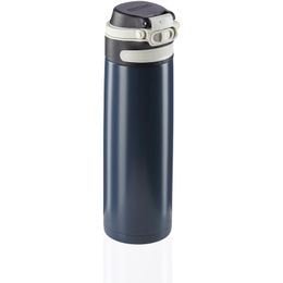 Leifheit Thermoflasche &raquo;Flip&laquo; 600 ml blau Edelstahl, Polypropylen (PP), Silikon 600ml
