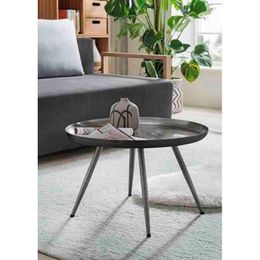 PAROLI Couchtisch grau B/H/T: 61cm x 38cm x 61cm