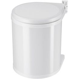Hailo Einbaum&uuml;lleimer &raquo;Compact-Box M&laquo; 1 Beh&auml;lter 15 Liter, Stahlblech wei&szlig;, Kunststoff Inneneimer, Made in Germany wei&szlig; Metall B/H/T: 35,5cm, 15 l