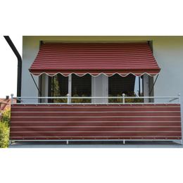 Angerer Klemmmarkise weinrot-wei&szlig;, Ausfall: 150 cm, versch. Breiten rot Polyacryl 350cm, 150cm