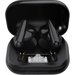 Hanseatic wireless In-Ear-Kopfh&ouml;rer &raquo;HWE-23&laquo; Bluetooth LED Ladestandsanzeige schwarz Bis zu 4 Std. Akkulaufzeit