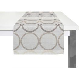 WIRTH Tischl&auml;ufer &raquo;ZIRBELLO&laquo; braun Baumwolle, Polyester B/L: 40cm x 150cm, eckig