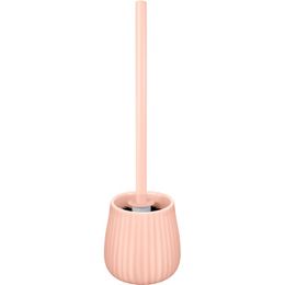 Kleine Wolke WC-Garnitur &raquo;Groove&laquo; aus Steinzeug WC-B&uuml;rstenhalter inkl. WC-B&uuml;rste+Stiel rosa Steinzeug Einheitsgr&ouml;&szlig;e