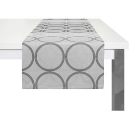 WIRTH Tischl&auml;ufer &raquo;ZIRBELLO&laquo; grau Baumwolle, Polyester B/L: 40cm x 150cm, eckig
