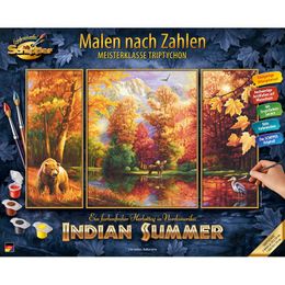 Schipper Malen nach Zahlen &raquo;Meisterklasse Triptychon - Indian Summer&laquo; Made in Germany bunt Karton Einheitsgr&ouml;&szlig;e