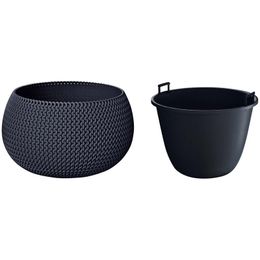 Prosperplast Pflanzk&uuml;bel &raquo;Splofy Bowl&laquo; &Oslash;xH: 37x21 cm grau Kunststoff &Oslash; 37cm