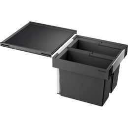Blanco M&uuml;lltrennsystem &raquo;Flexon II 45/2&laquo; 2 Beh&auml;lter Kunststoff, Stahlblech, 450 mm Untermass schwarz Kunststoff B/H/T: 40cm x 37cm x 41cm, 32 l